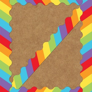 Rainbow Printable Bulletin Board Borders Bundle, Bright & Colorful ...
