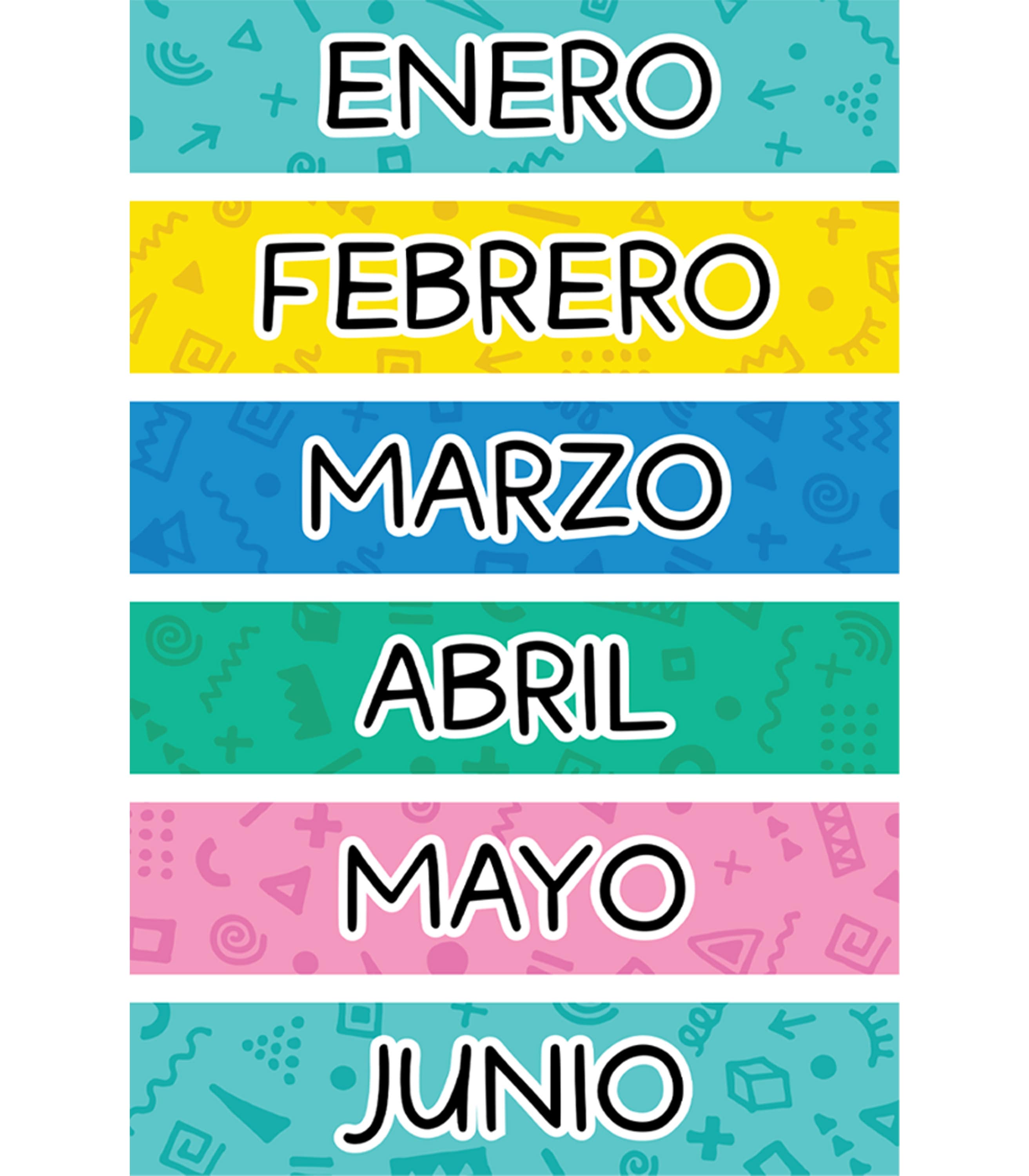 Happy Place Printable Spanish Calendar Bulletin Board Set, With Monthly ...