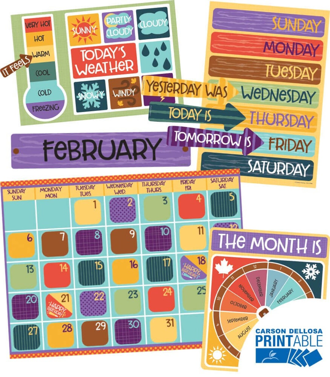 Nature Explorers Calendar Bulletin Board Set - Etsy