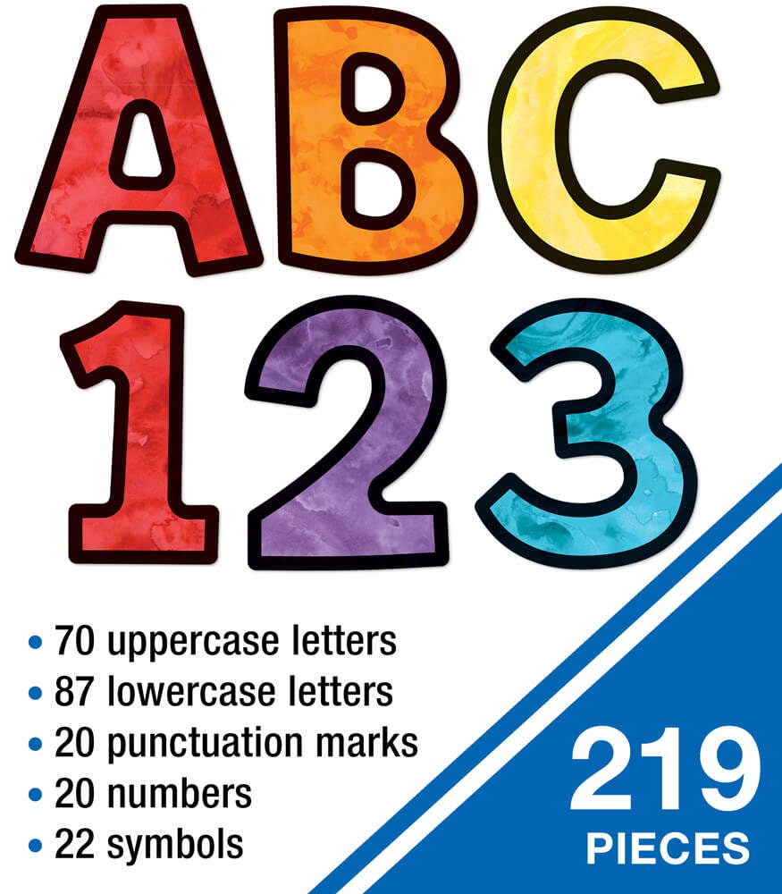 Celebrate Learning Printable Watercolor Letters, Numbers, and Symbols ...