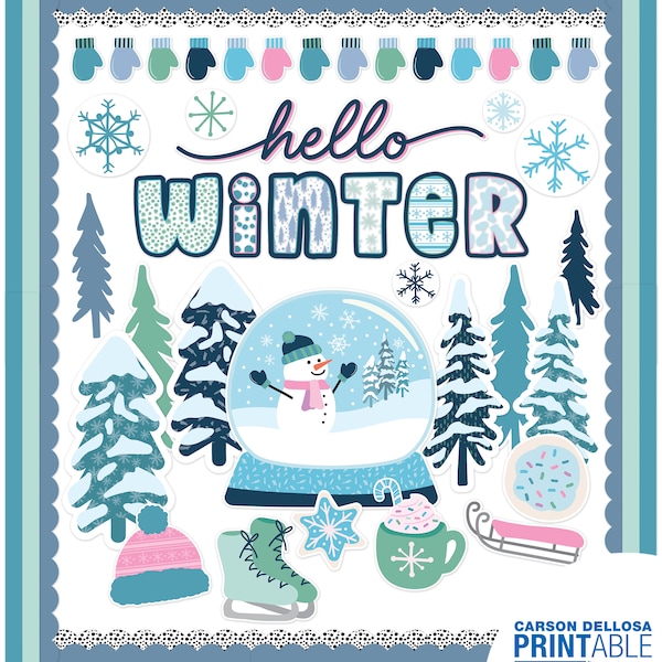 Winter Bulletin Board Kit - Etsy