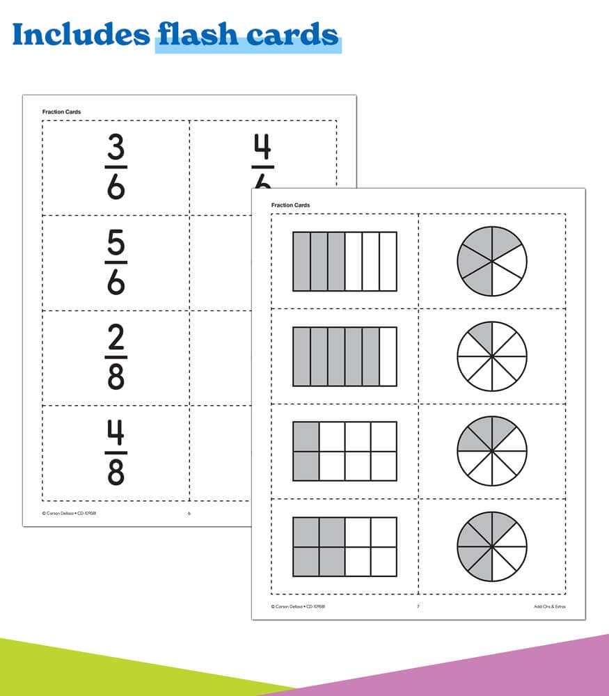 Intro to Fractions Printable, Math Activity Worksheet Bundle, Instant ...