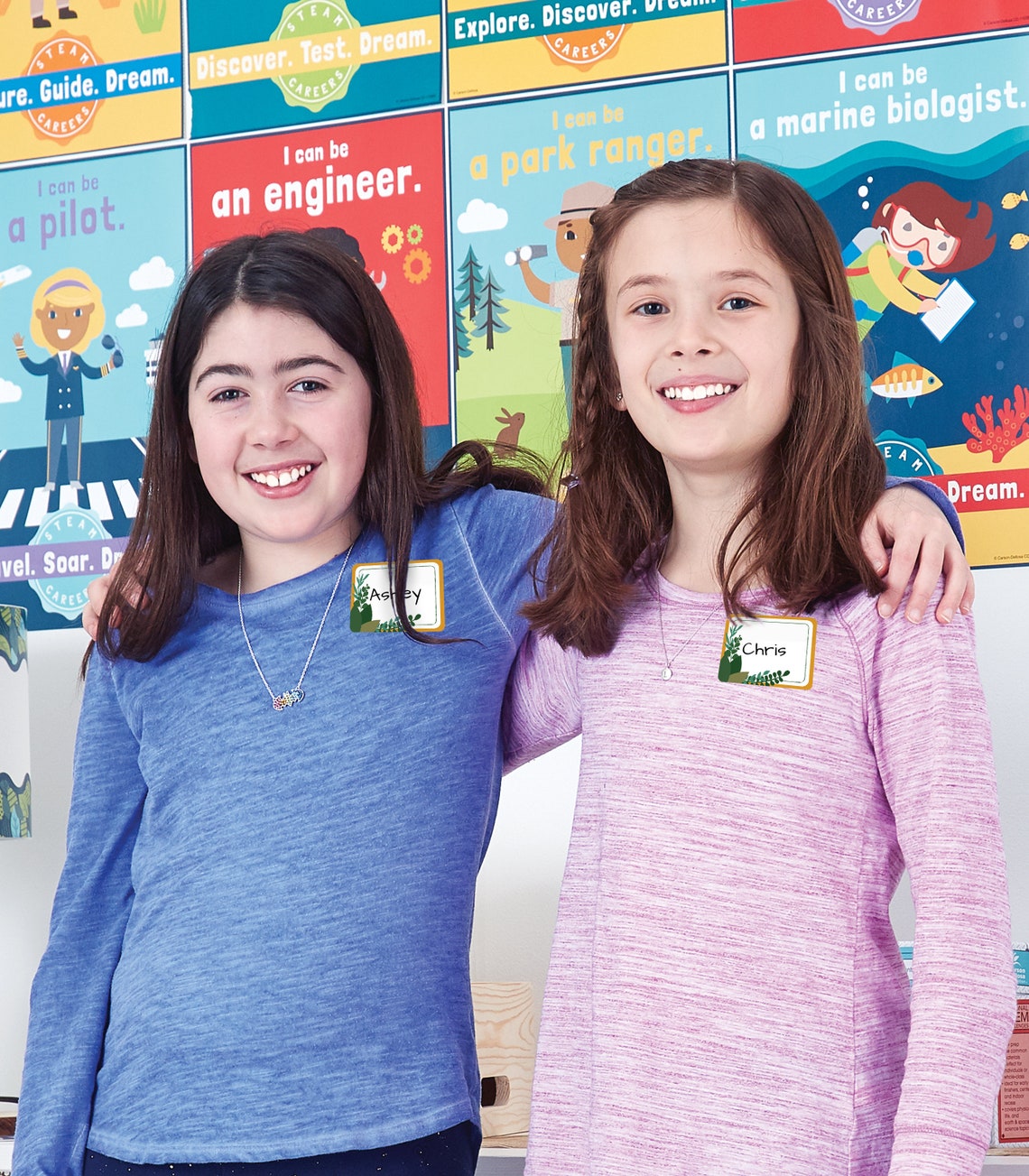 Grow Together Printable & Editable Labels and Name Tags, Student Desk ...