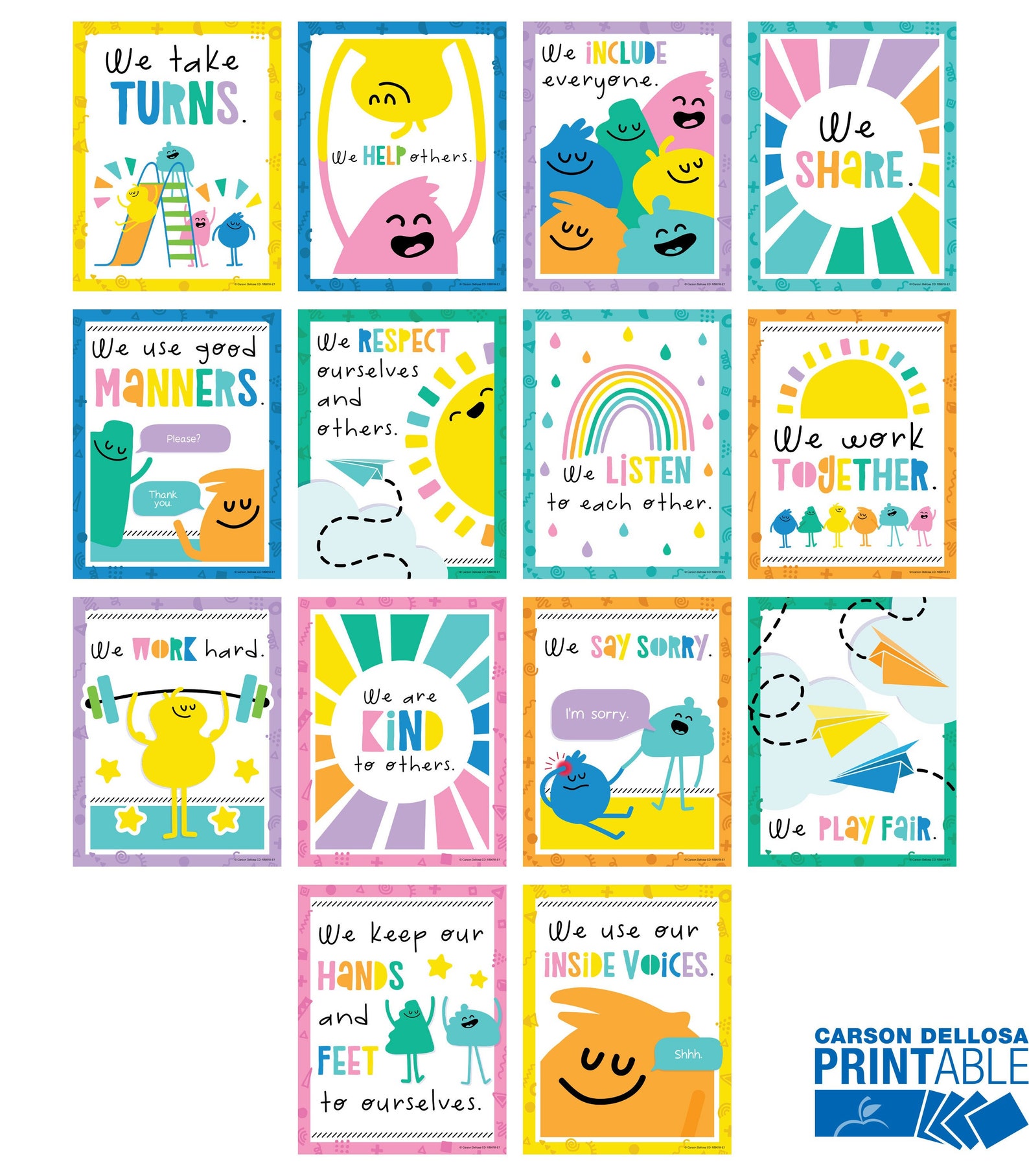 Happy Place Printable Classroom Posters, Educational Posters, Classroom ...