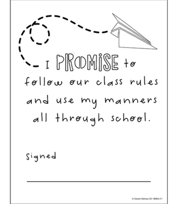 Classroom Rules Colouring Pages