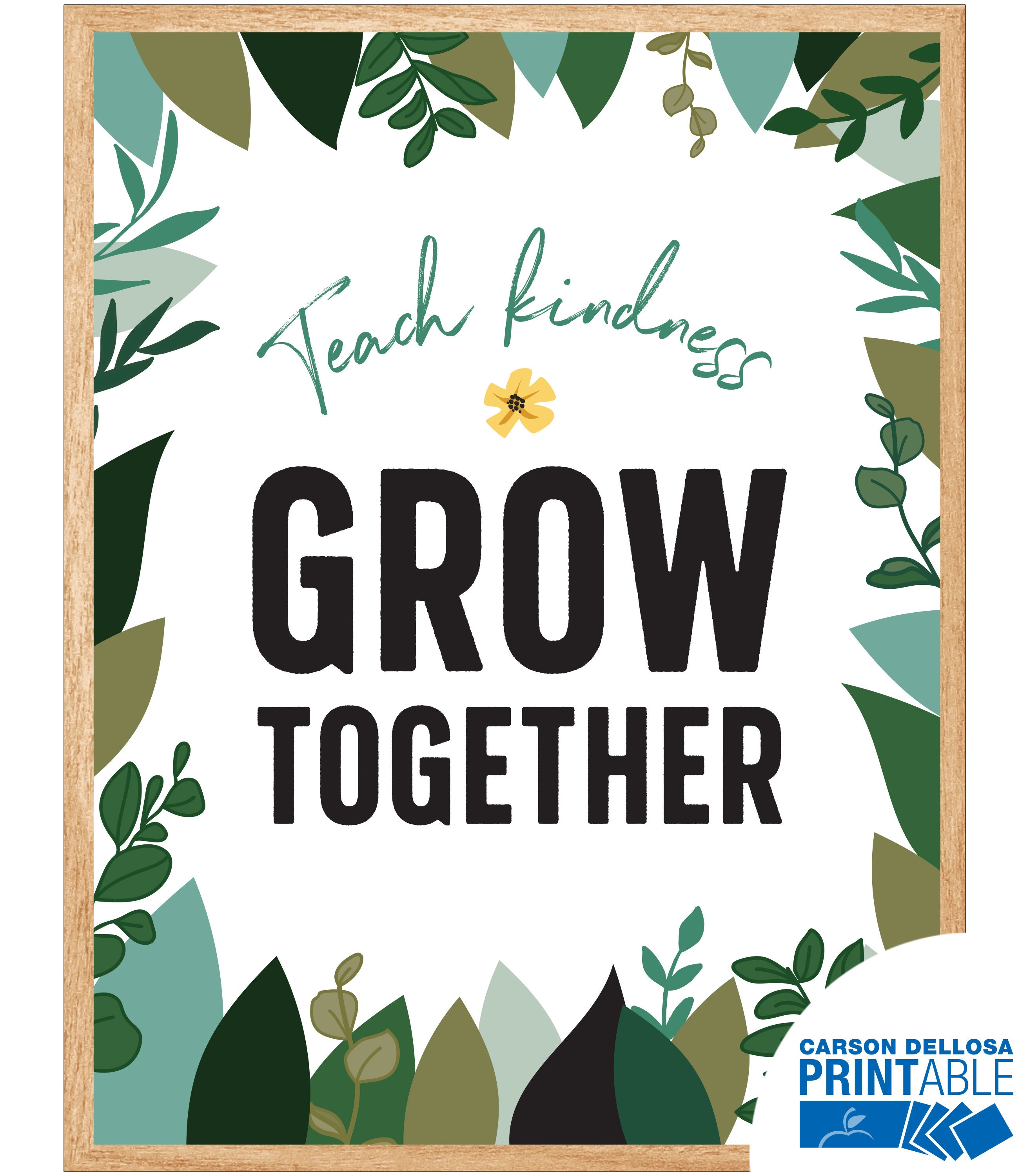 Grow Together Printable Posters, Inspirational Wall Art for Bulletin ...