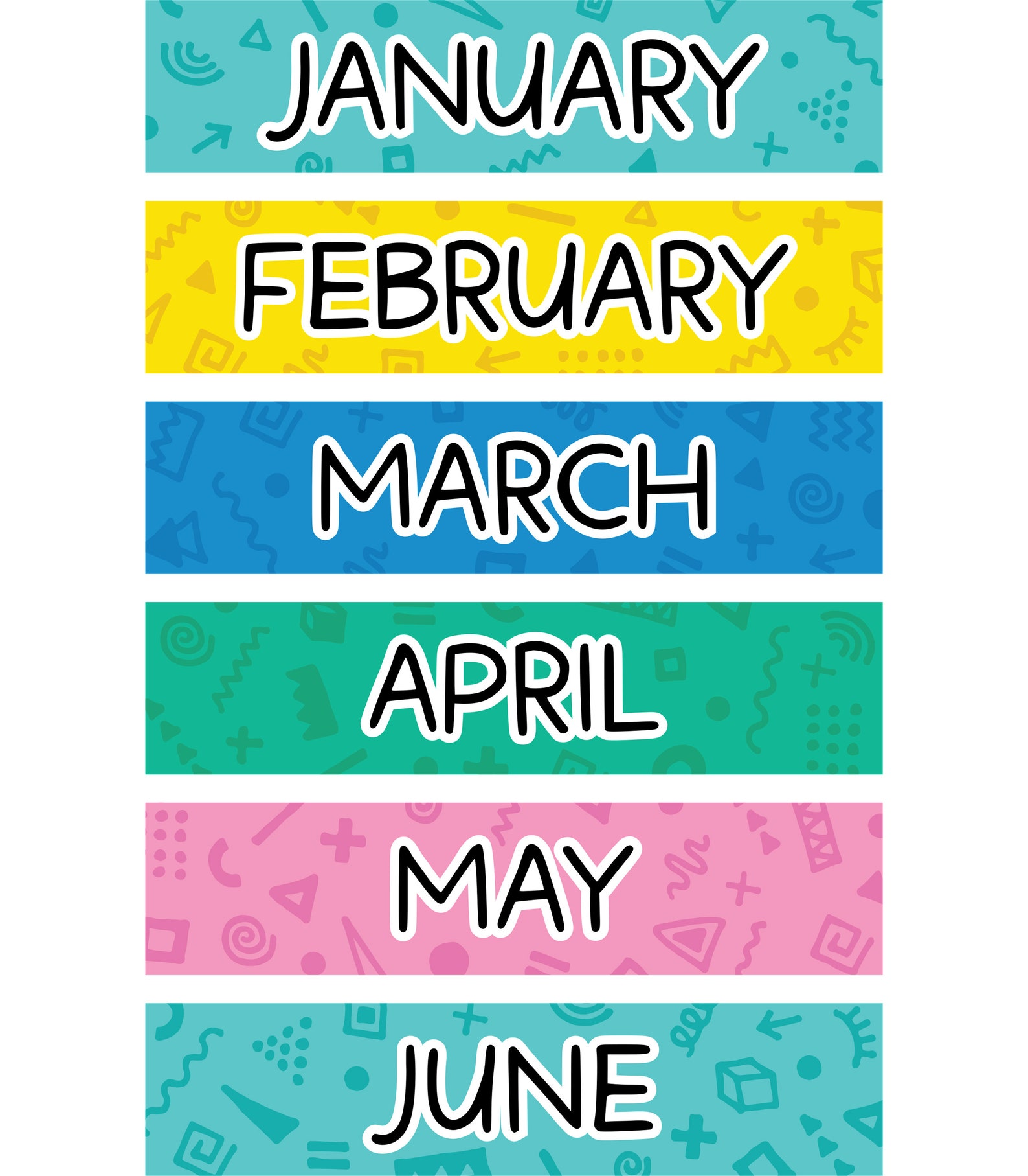 Happy Place Printable Classroom Calendar Bulletin Board Set, With ...