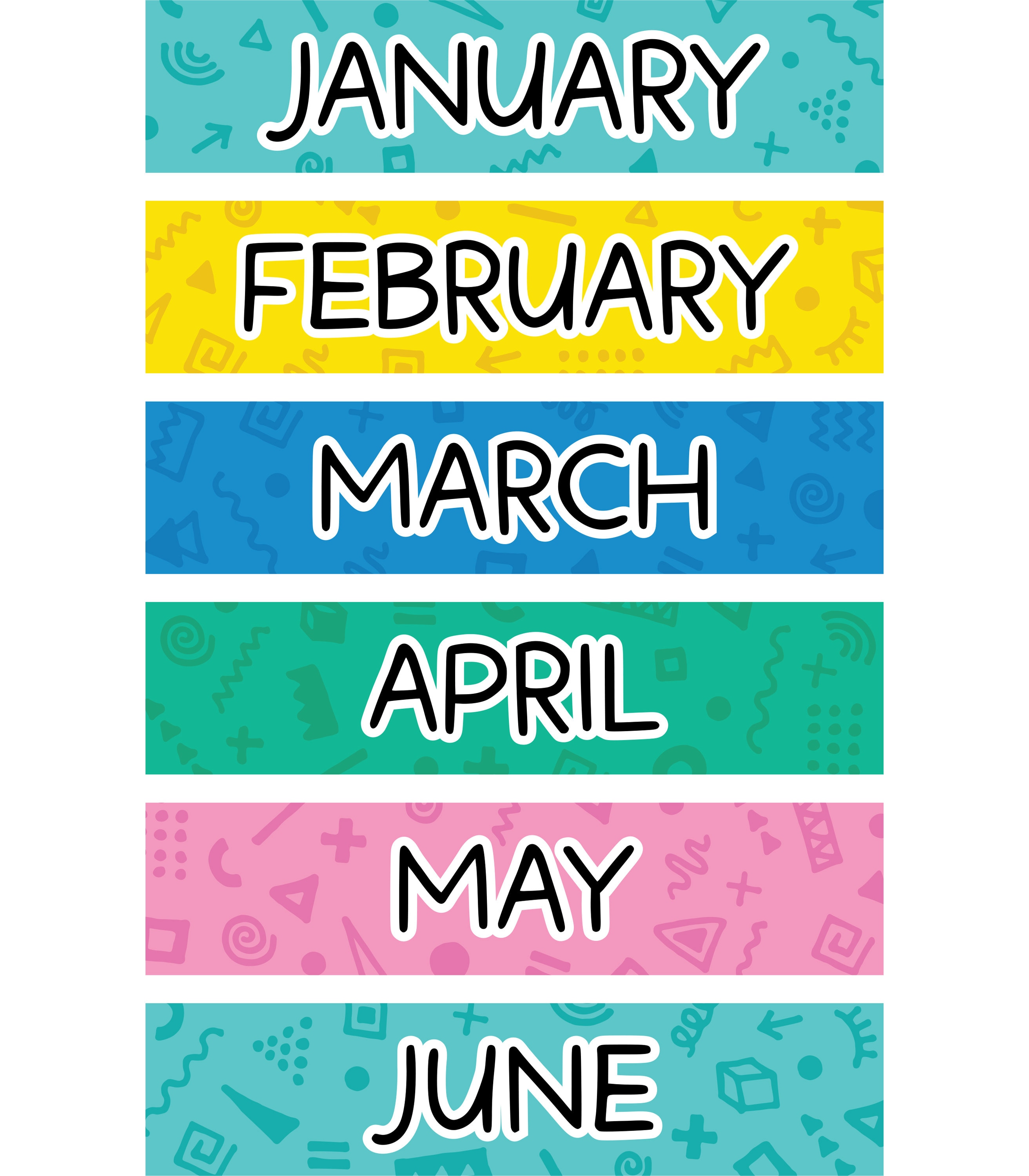 Happy Place Printable Classroom Calendar Bulletin Board Set, With ...