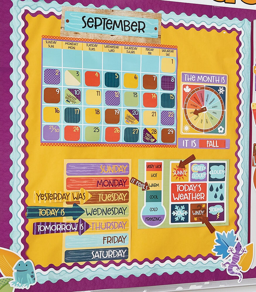 Nature Explorers Calendar Bulletin Board Set - Etsy