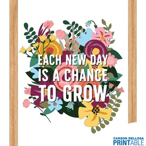 Grow Together Printable Poster and Chart Pack, Inspirational Wall Art ...
