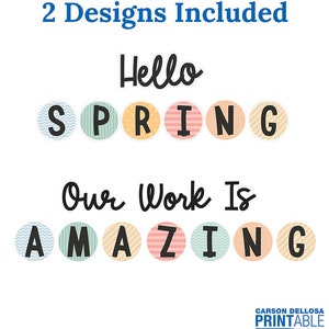 Hello Spring Printable Classroom Décor Bundle, Spring Classroom ...