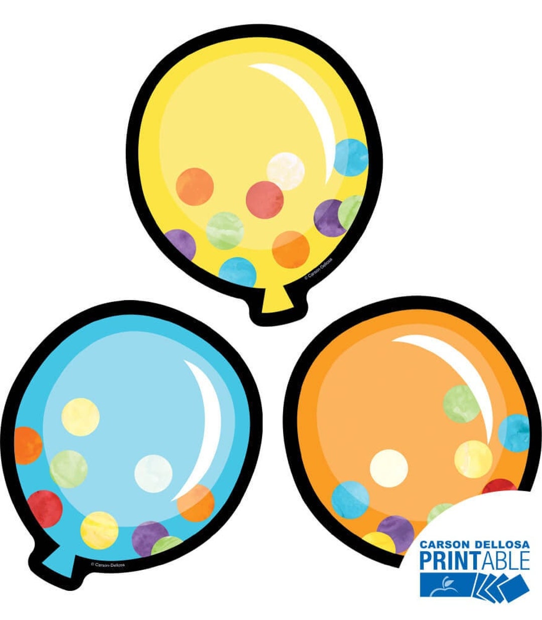 Celebrate Learning Balloons Cutouts - Etsy