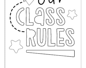 Classroom Rules Colouring Pages