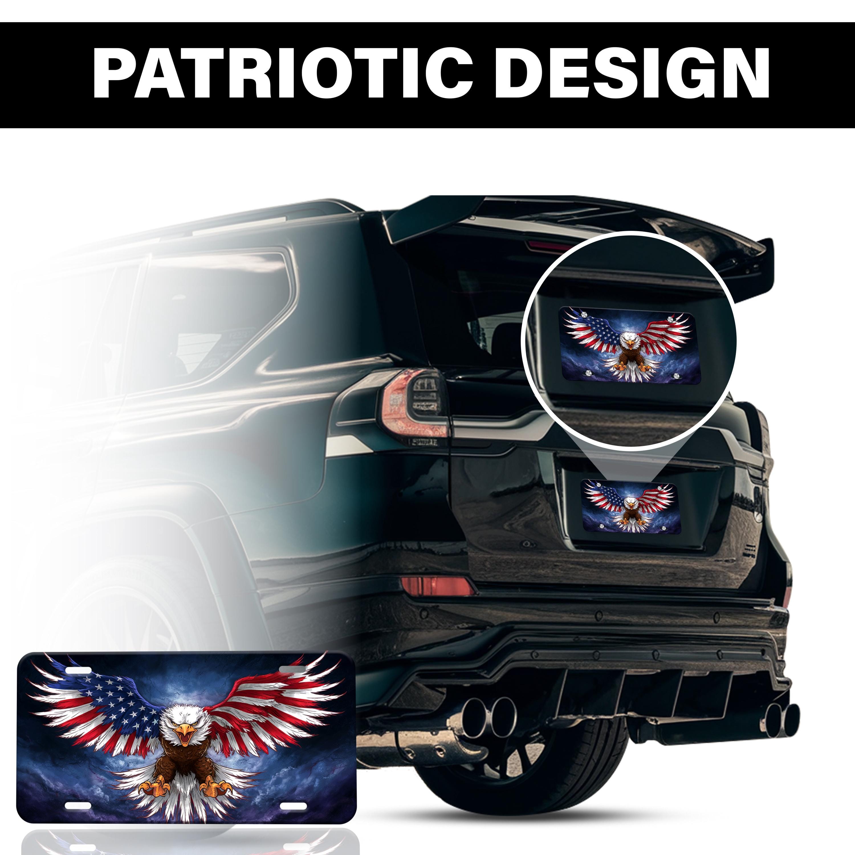 American Flag Eagle License Plate: Patriotic Car Tag (6" X12) - Etsy