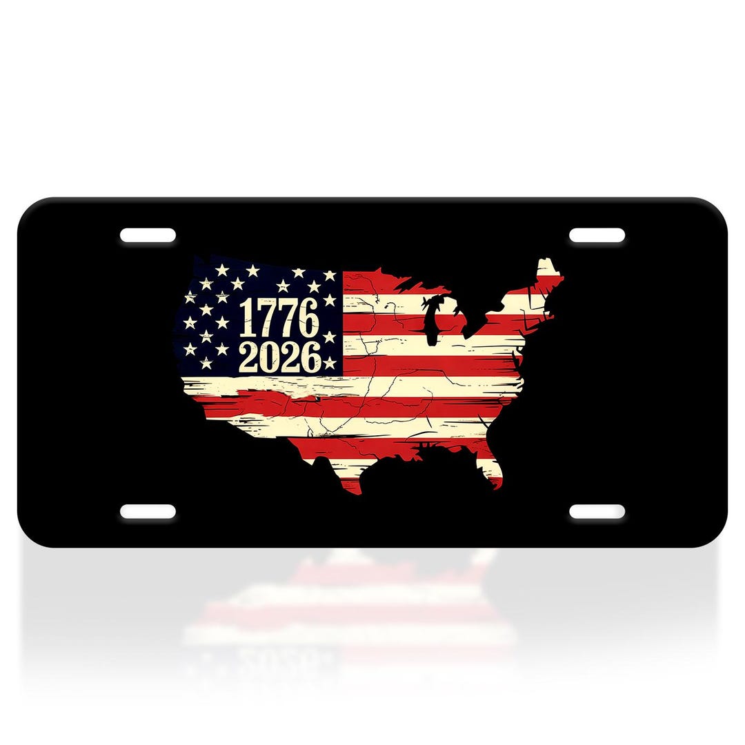 250 Years of Freedom License Plate: Patriotic American Flag Car Tag - Etsy