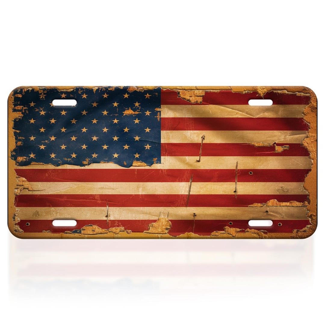Vintage American Flag License Plate USA Flag License Plate for Car ...