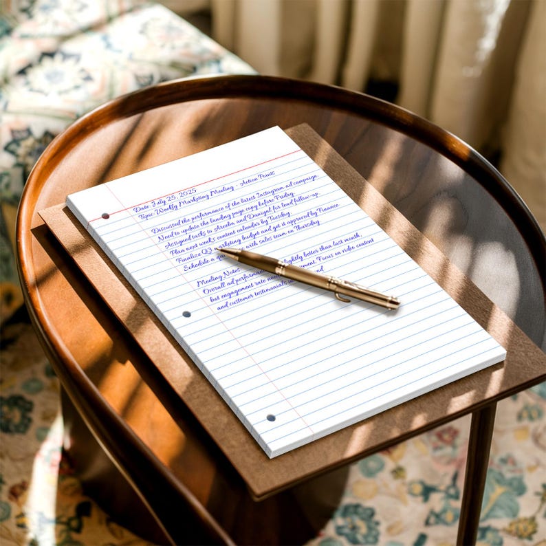 Wide Ruled Loose Leaf Paper: 100 Sheets, 8x10.5, 3-hole Punched - Etsy