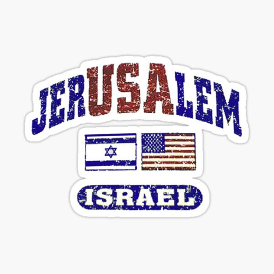 Jerusalem Israeli Flag Sticker , Vinyl Sticker , Cars Bumper Trucks ...