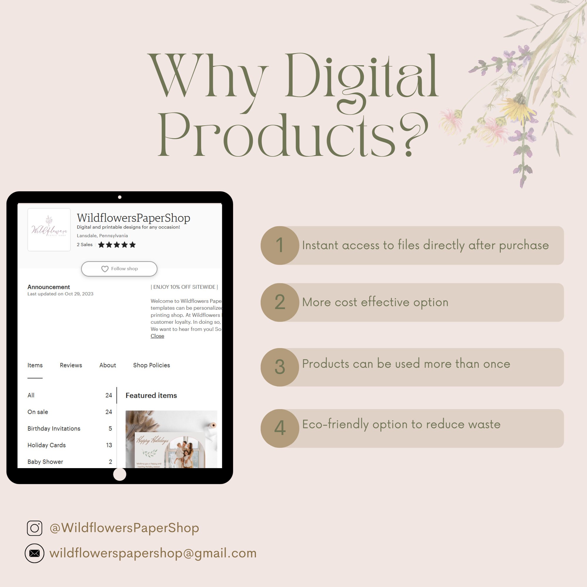 Neutral Modern Family Photo Card, Printable Family Christmas Card ...