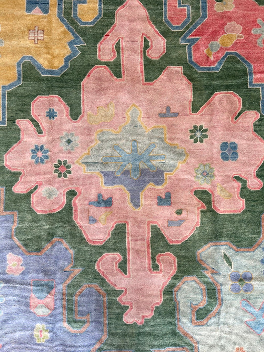 Indian Handmade and Handcrafted Multi Colors Hand Knotted Wool Carpet ...