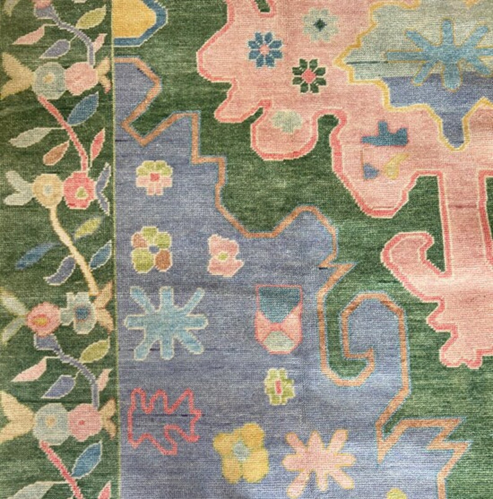 Indian Handmade and Handcrafted Multi Colors Hand Knotted Wool Carpet ...