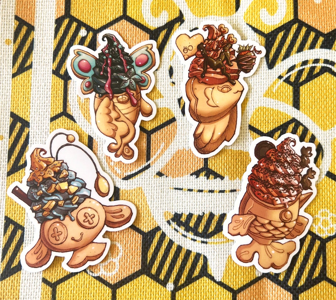 Poke Fish Monster Taiyaki Vinyl Stickers - Etsy