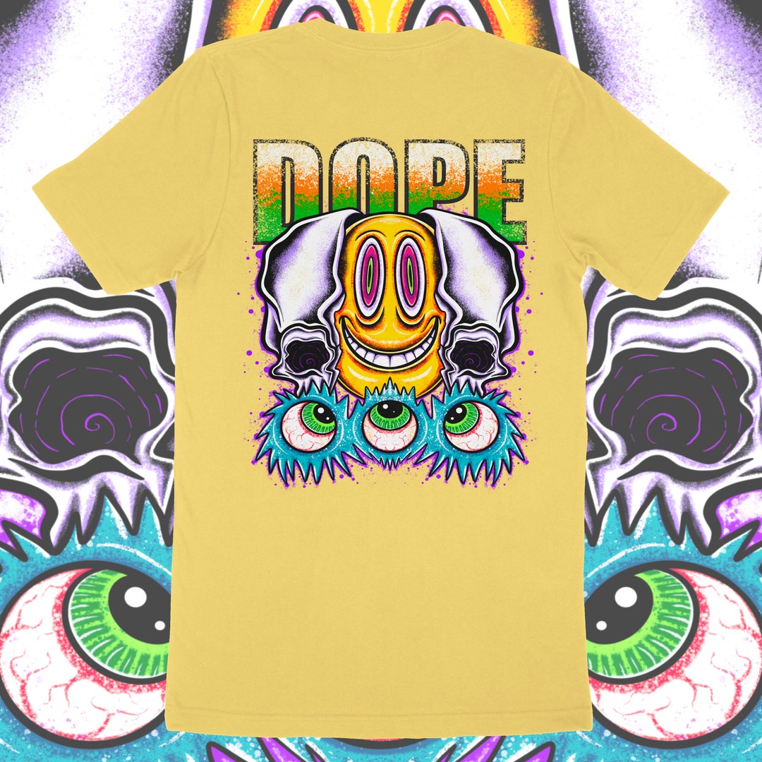 Dope Smiley T-shirt - Etsy UK