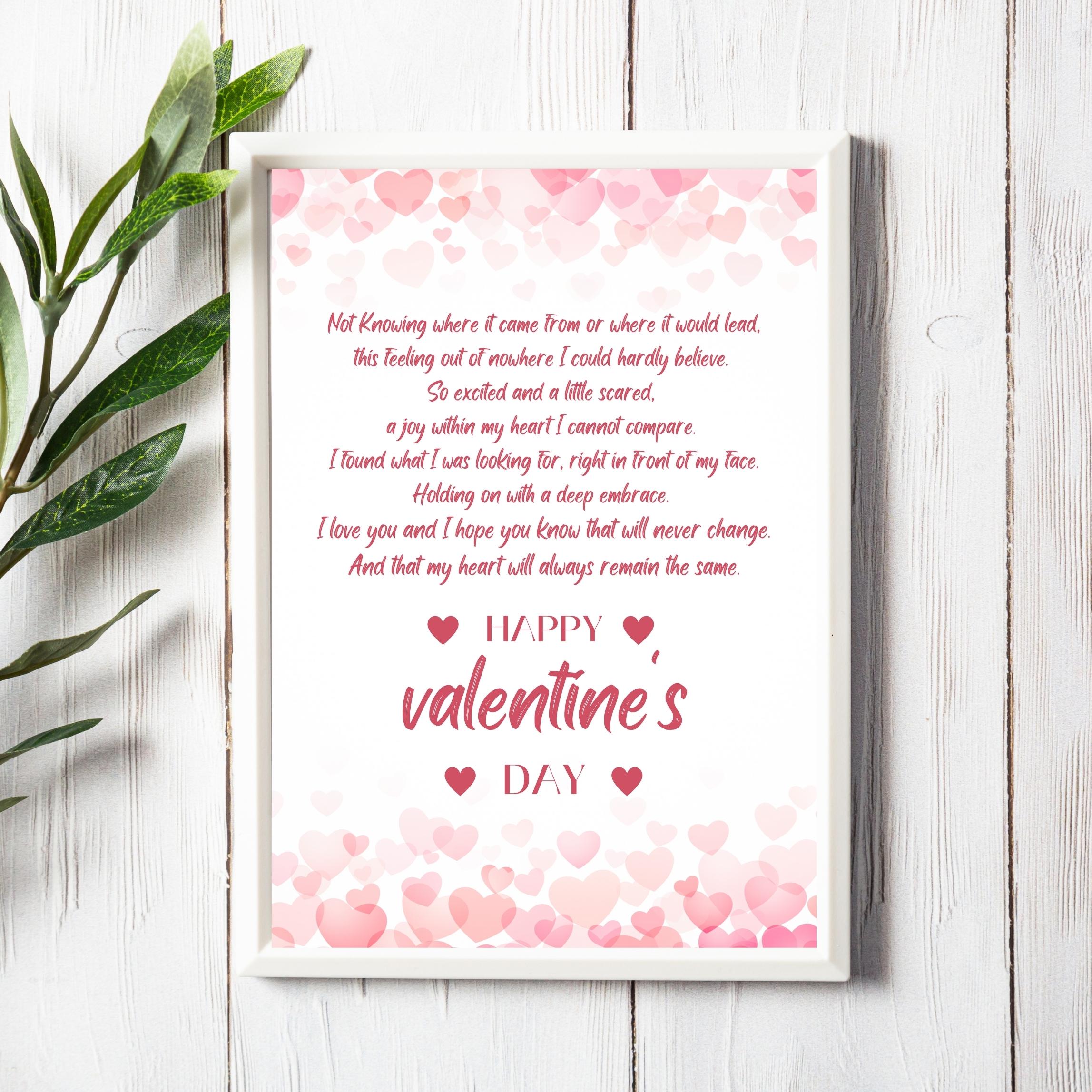 Valentine's Day Love Poem Printable, Trendy Love Wall Art, Poetic ...