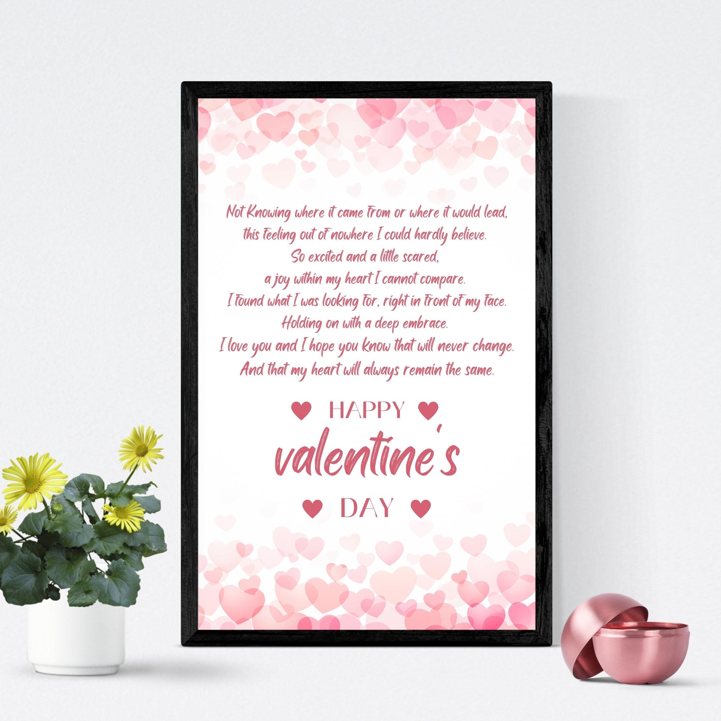 Valentine's Day Love Poem Printable, Trendy Love Wall Art, Poetic ...