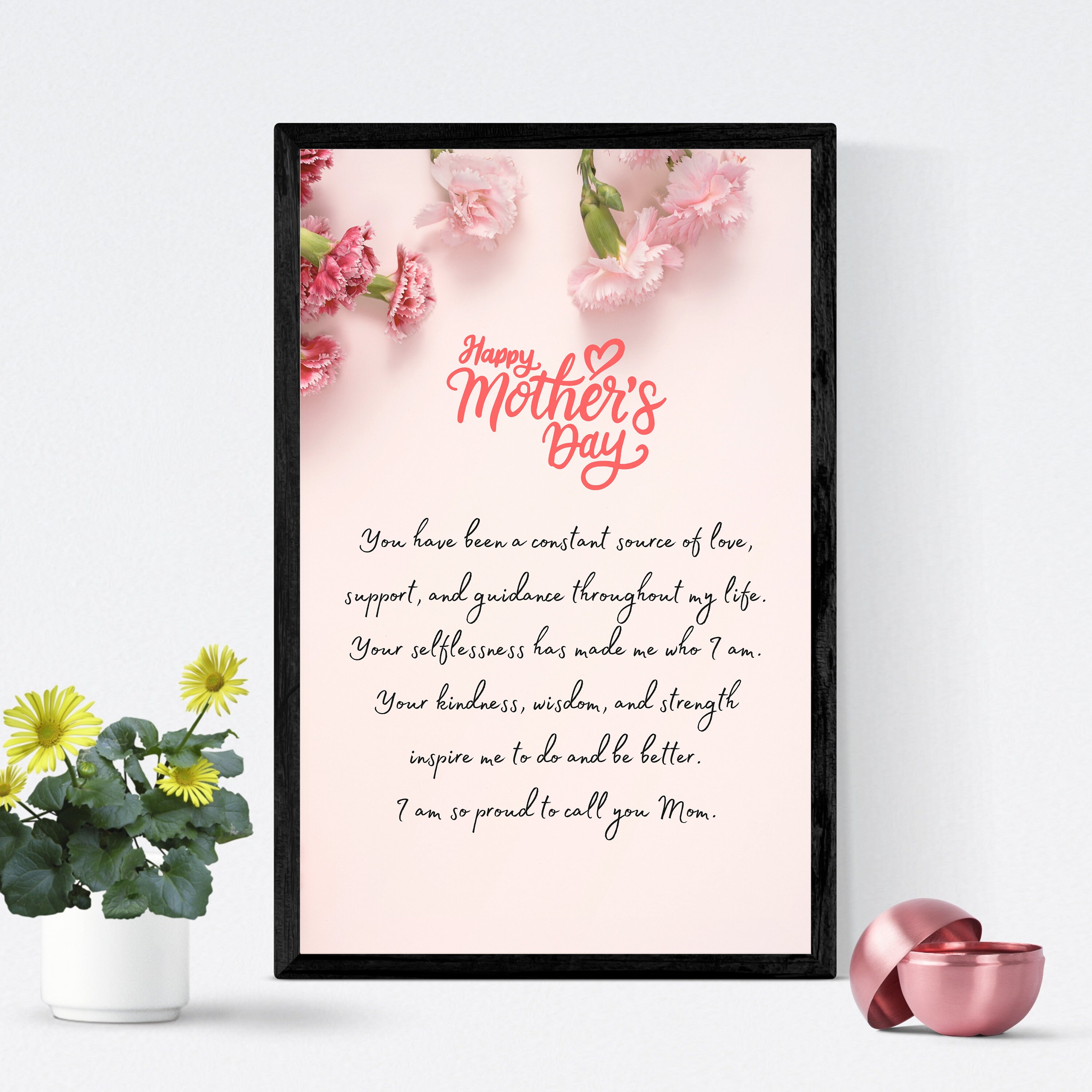 Mother’s Day Wall Art Printable, Poetry Quote Print, Mother’s Day Home ...