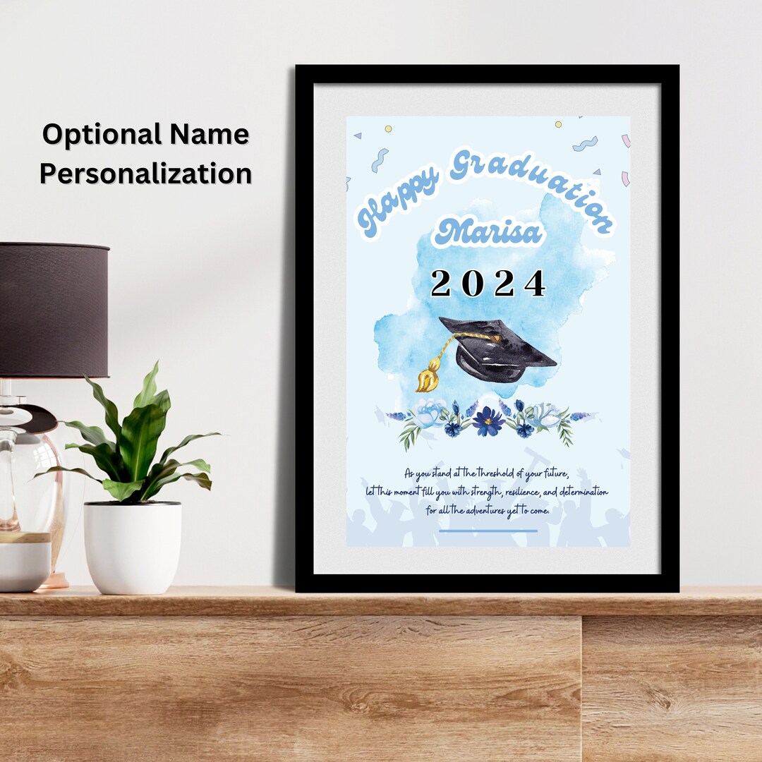 Personalized Graduation Gift Print, Grad 2024 Photo, Frameable Grad ...