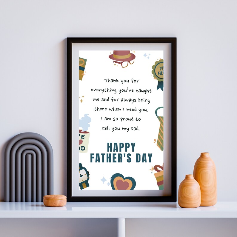 Fathers Day Printable Wall Art, Dad Gift Print, Father's Day Home Decor ...