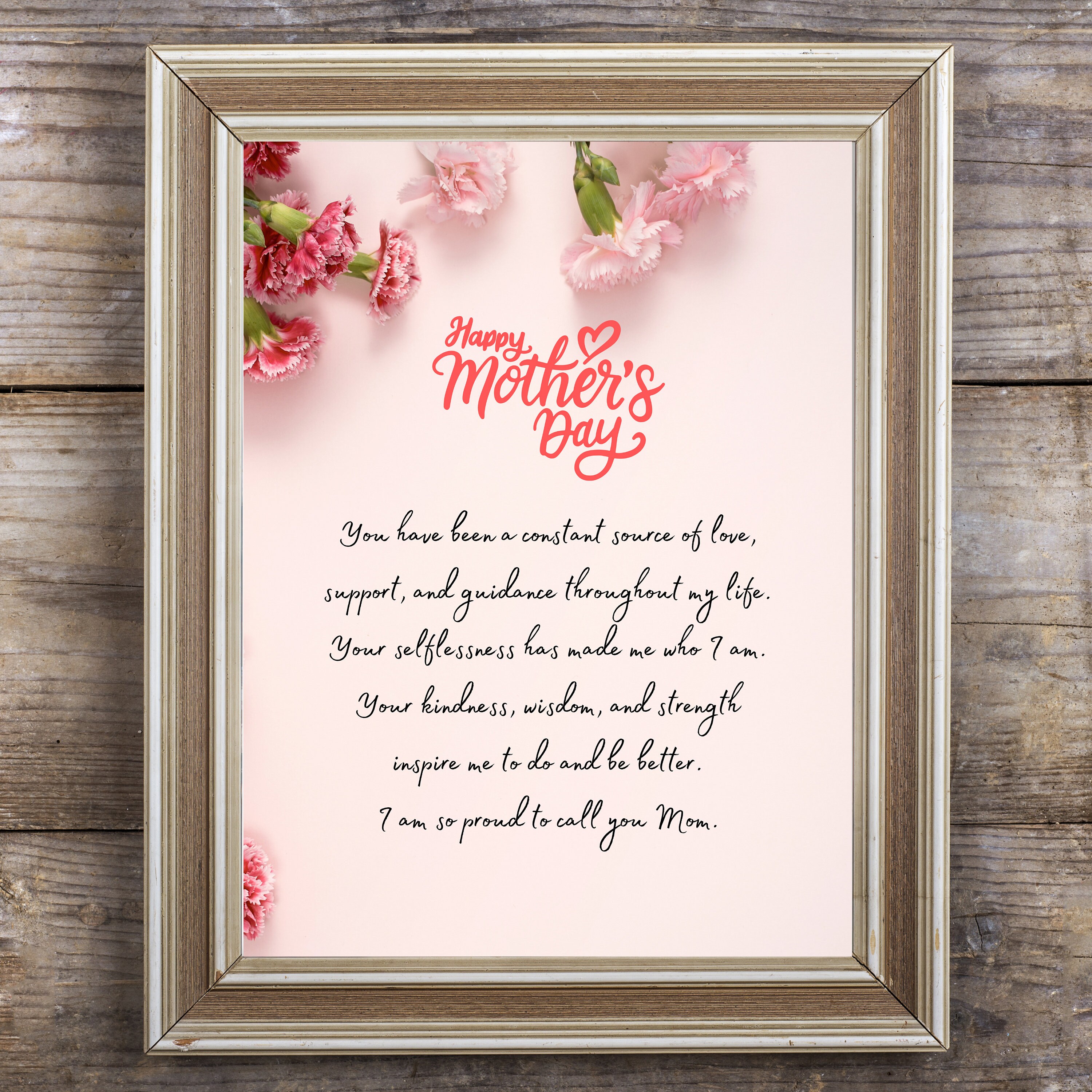 Mothers Day Wall Art Printable, Poetry Quote Print, Mothers Day Home ...