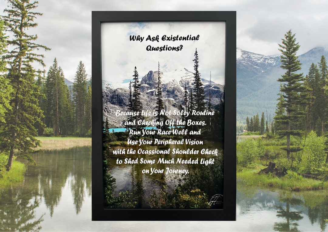 Nature Quote Print, Existential Questions Landscape Print, Forest ...