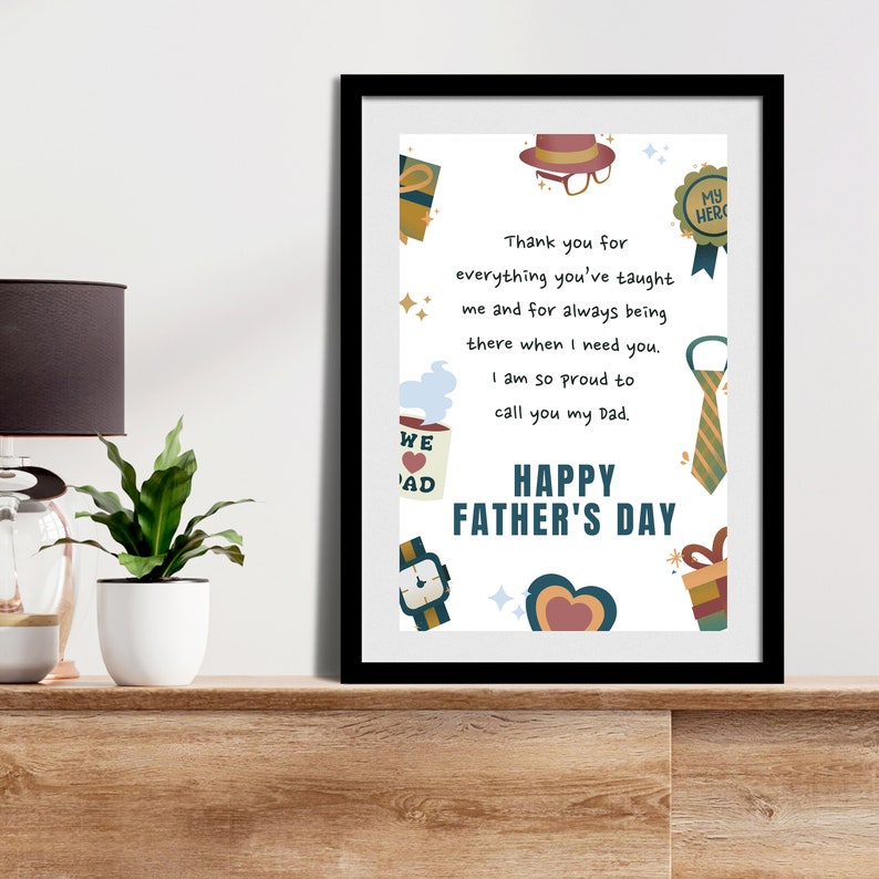 Fathers Day Printable Wall Art, Dad Gift Print, Father's Day Home Decor ...
