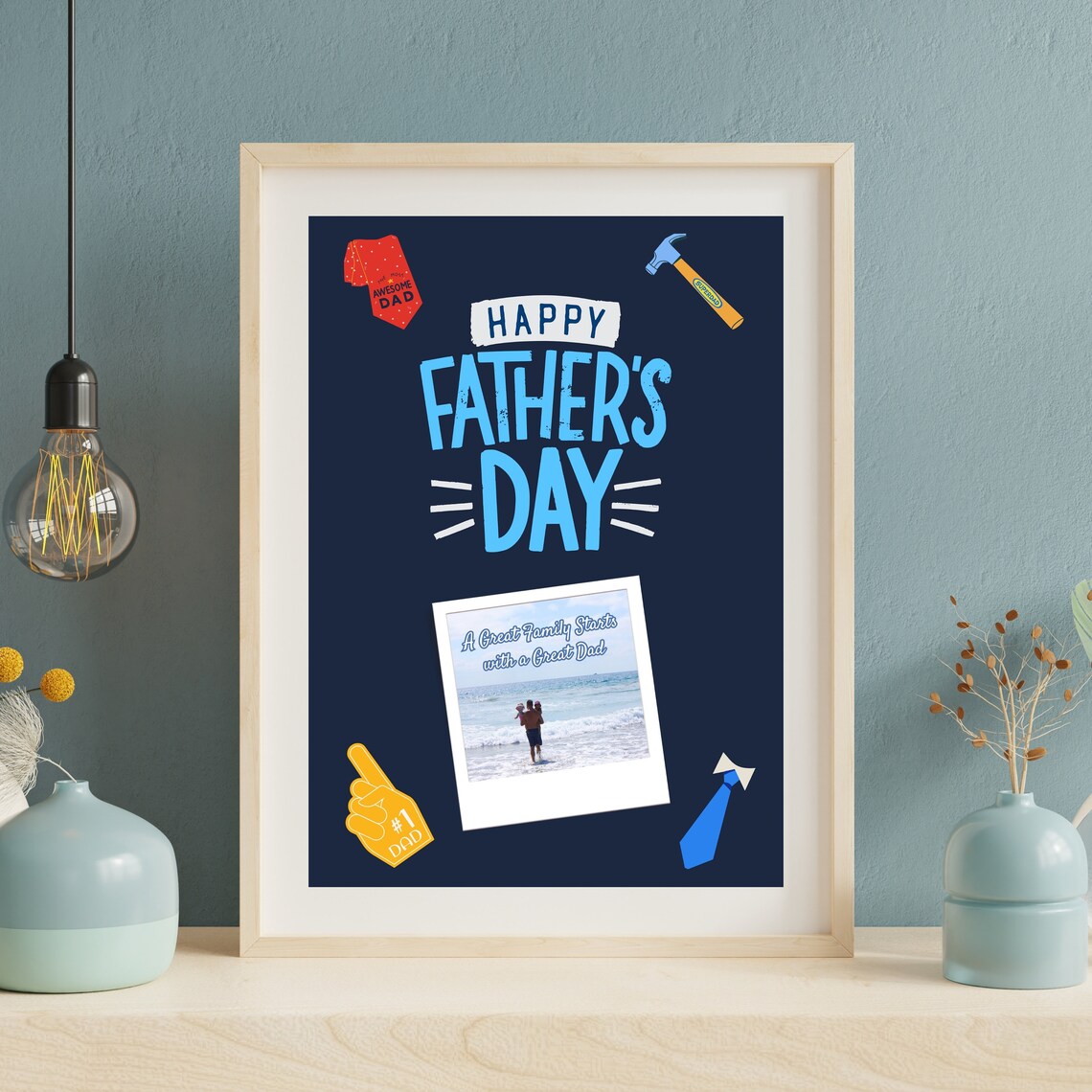 Father’s Day Printable Wall Art, Dad Quote Print, Fathers Day Home ...
