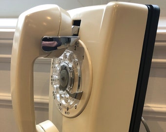 Brown Rotary Dial Wall Mount Vintage Phone Restored and Working - Etsy