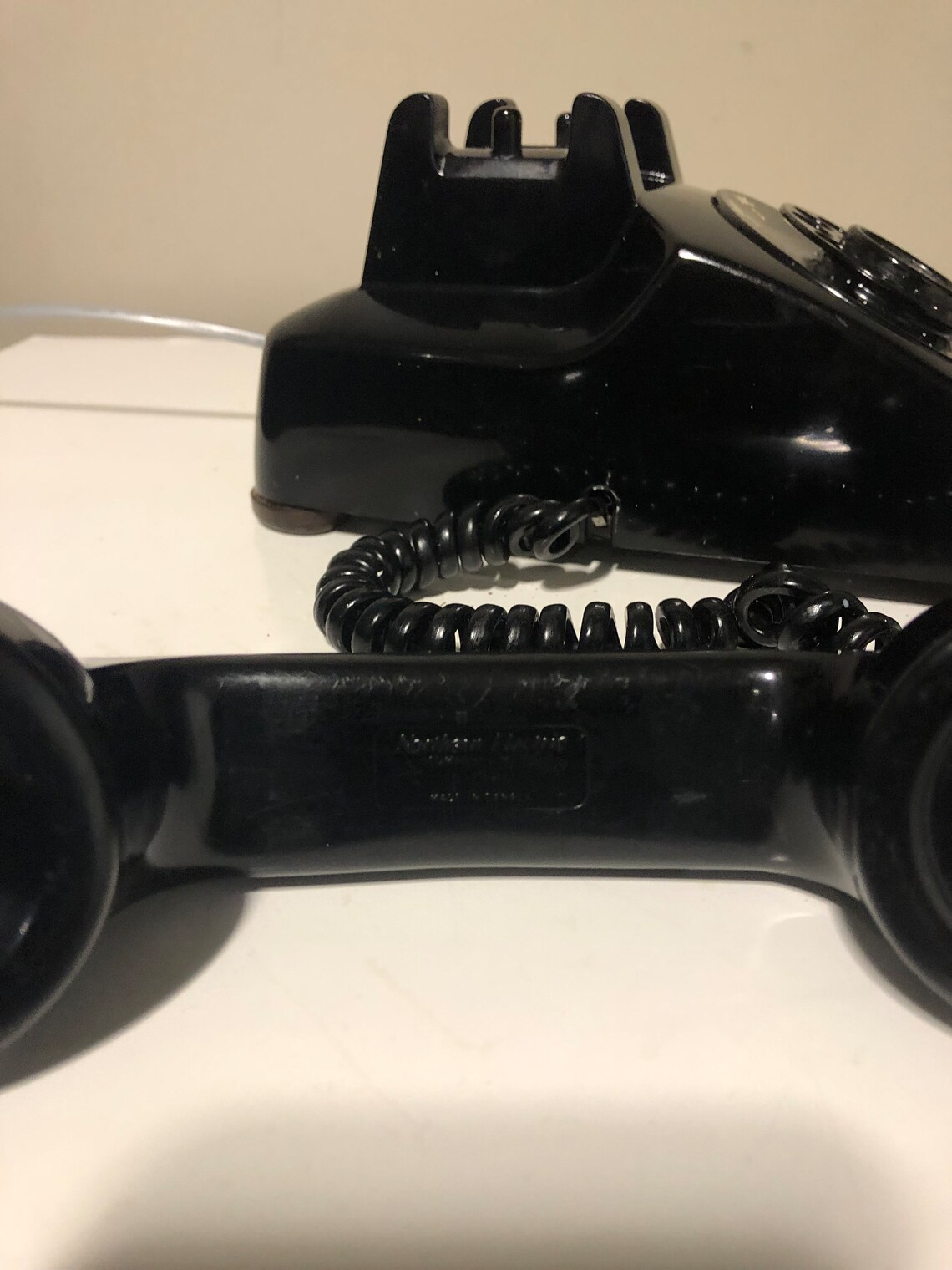 Vintage Black on Black Rotary Phone-500 NE - Etsy
