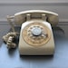 Vintage Beige Rotary Telephone - Etsy