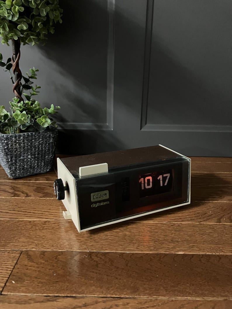 Vintage Flip Alarm Clock - Edison Digitalarm - USA Built - Etsy