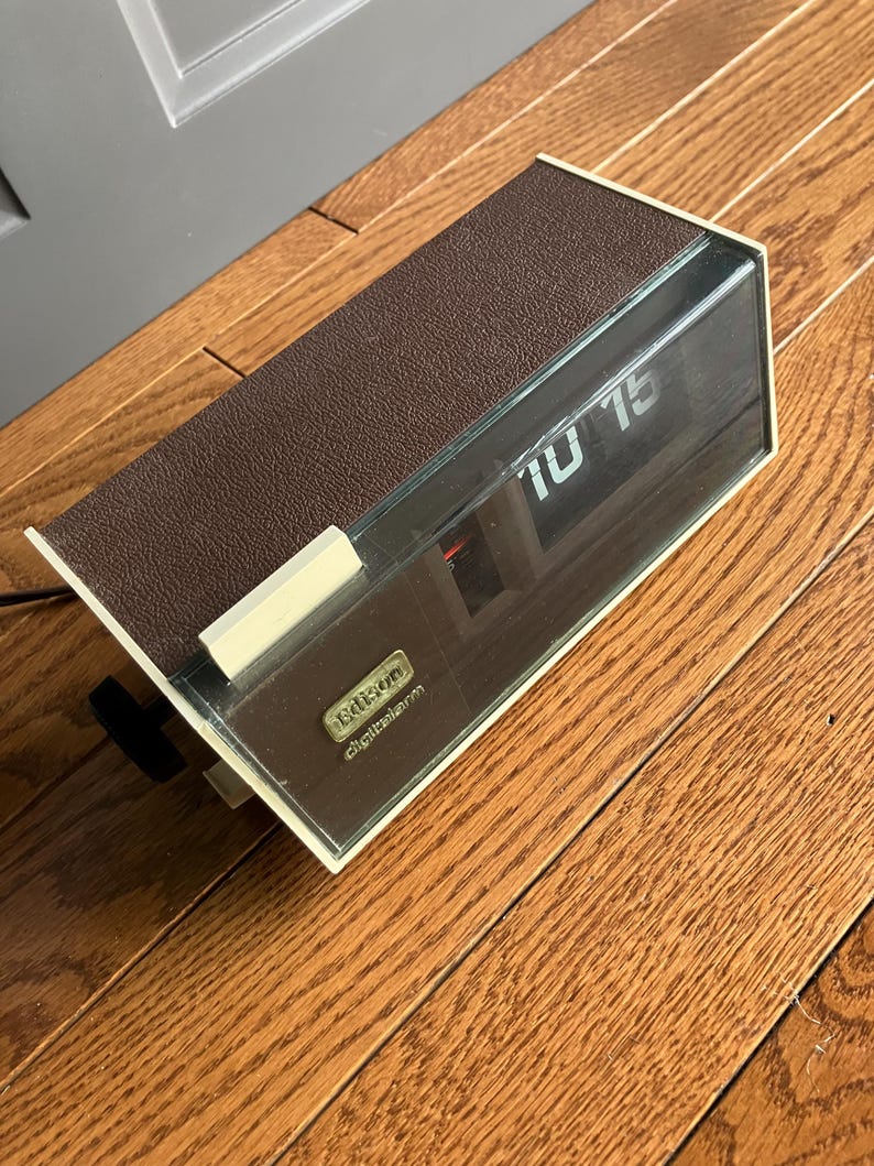 Vintage Flip Alarm Clock - Edison Digitalarm - USA Built - Etsy