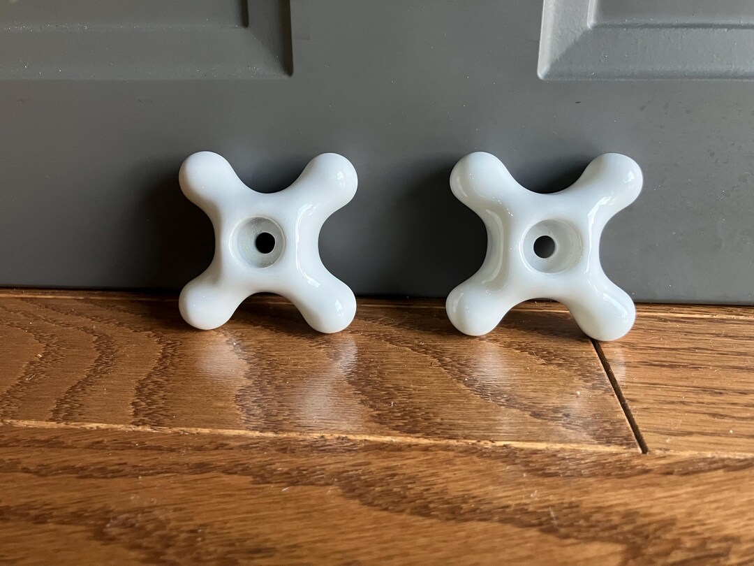 Vintage Porcelain Faucet-knob Handles - Etsy
