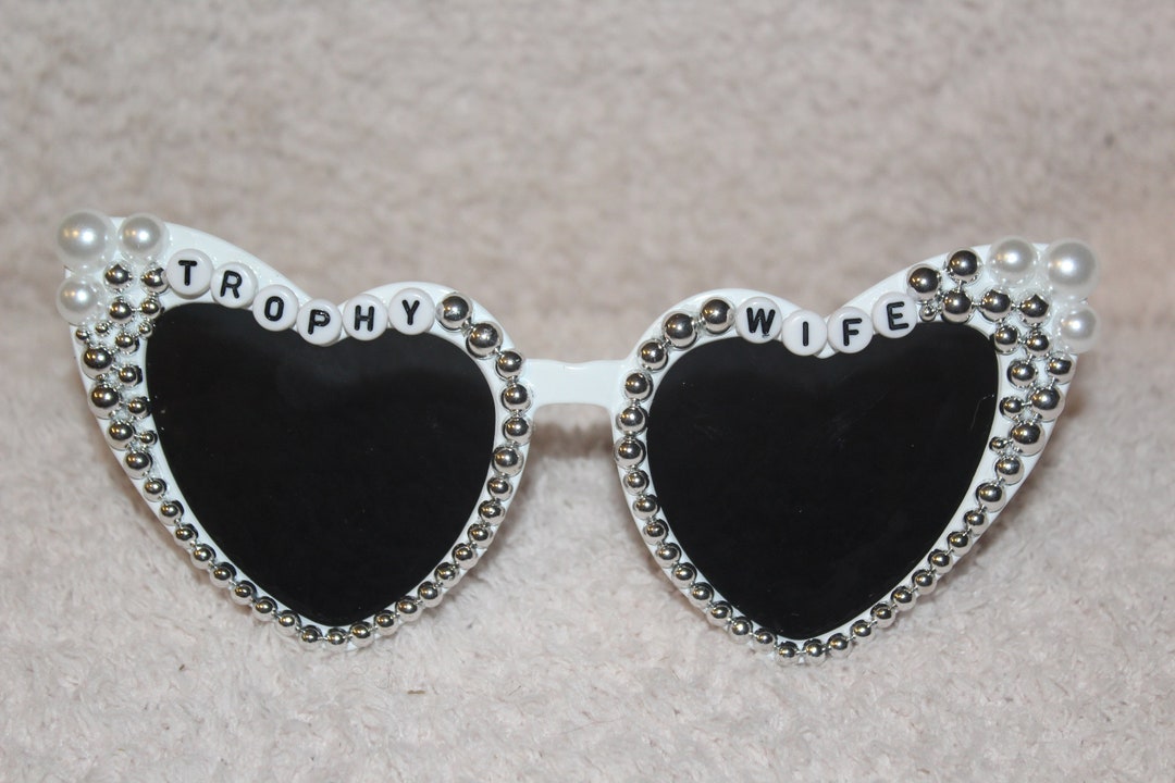 Custom Bedazzled Bride Heart Sunglasses - Etsy