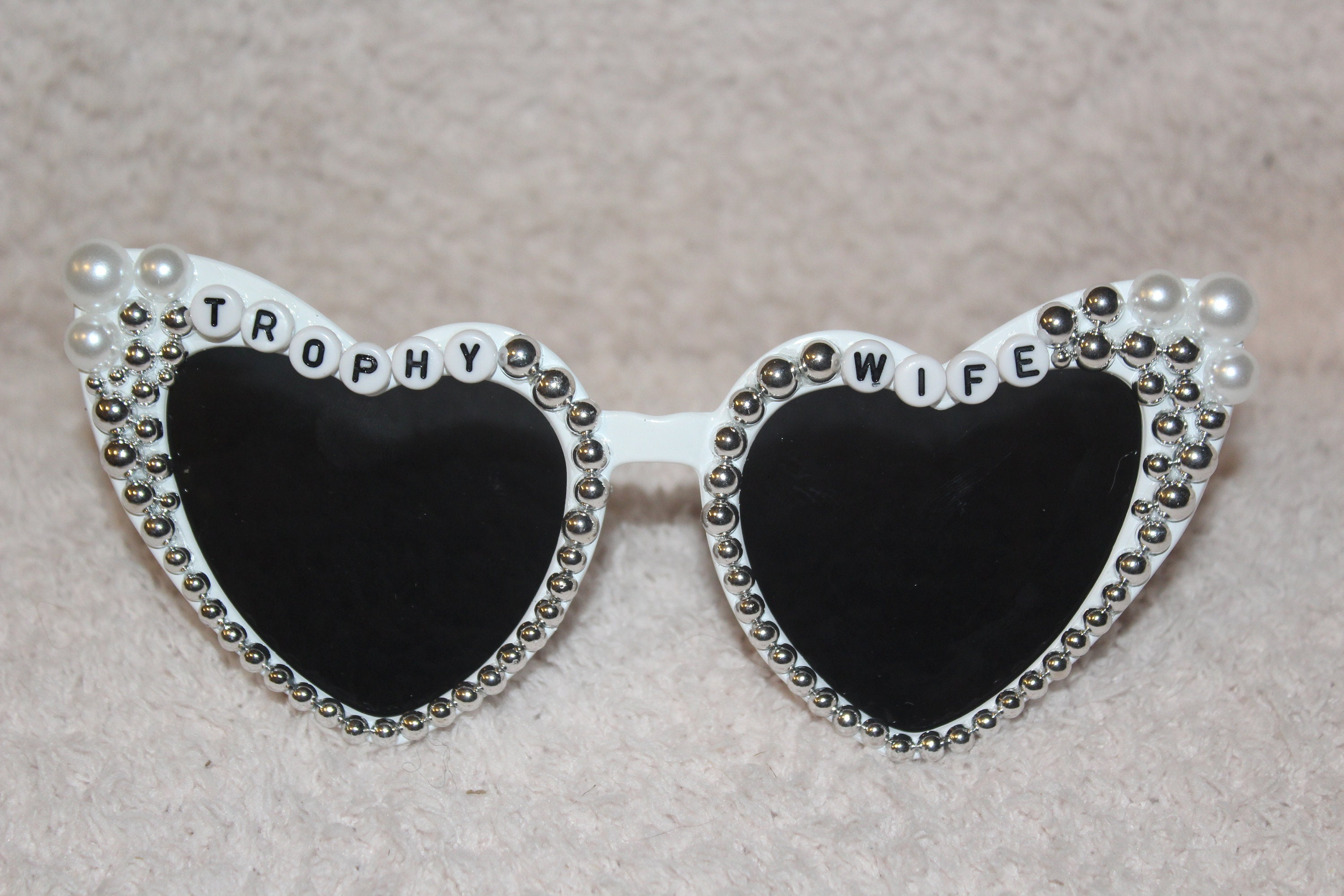 Custom Bedazzled Bride Heart Sunglasses - Etsy