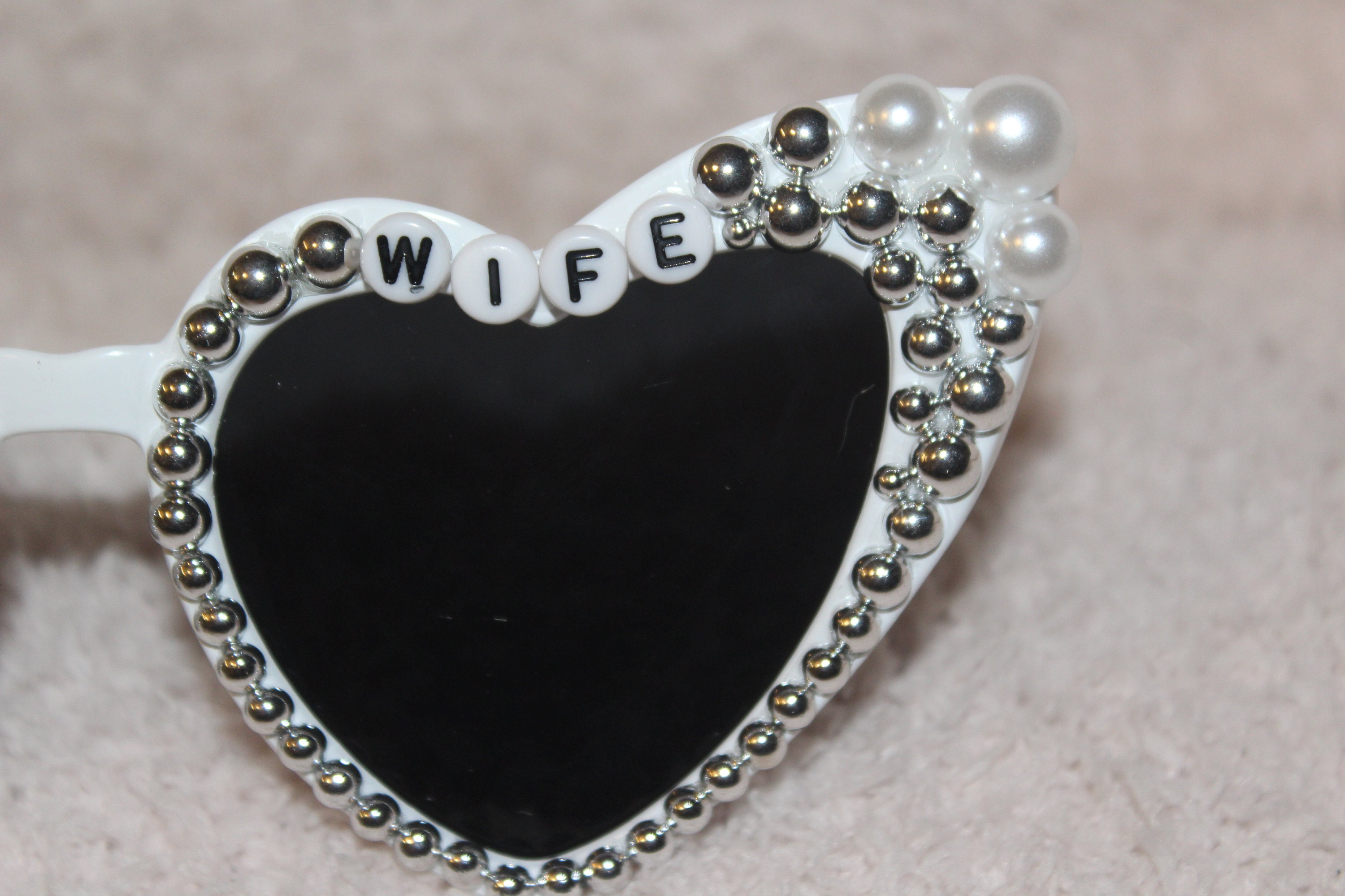 Custom Bedazzled Bride Heart Sunglasses - Etsy