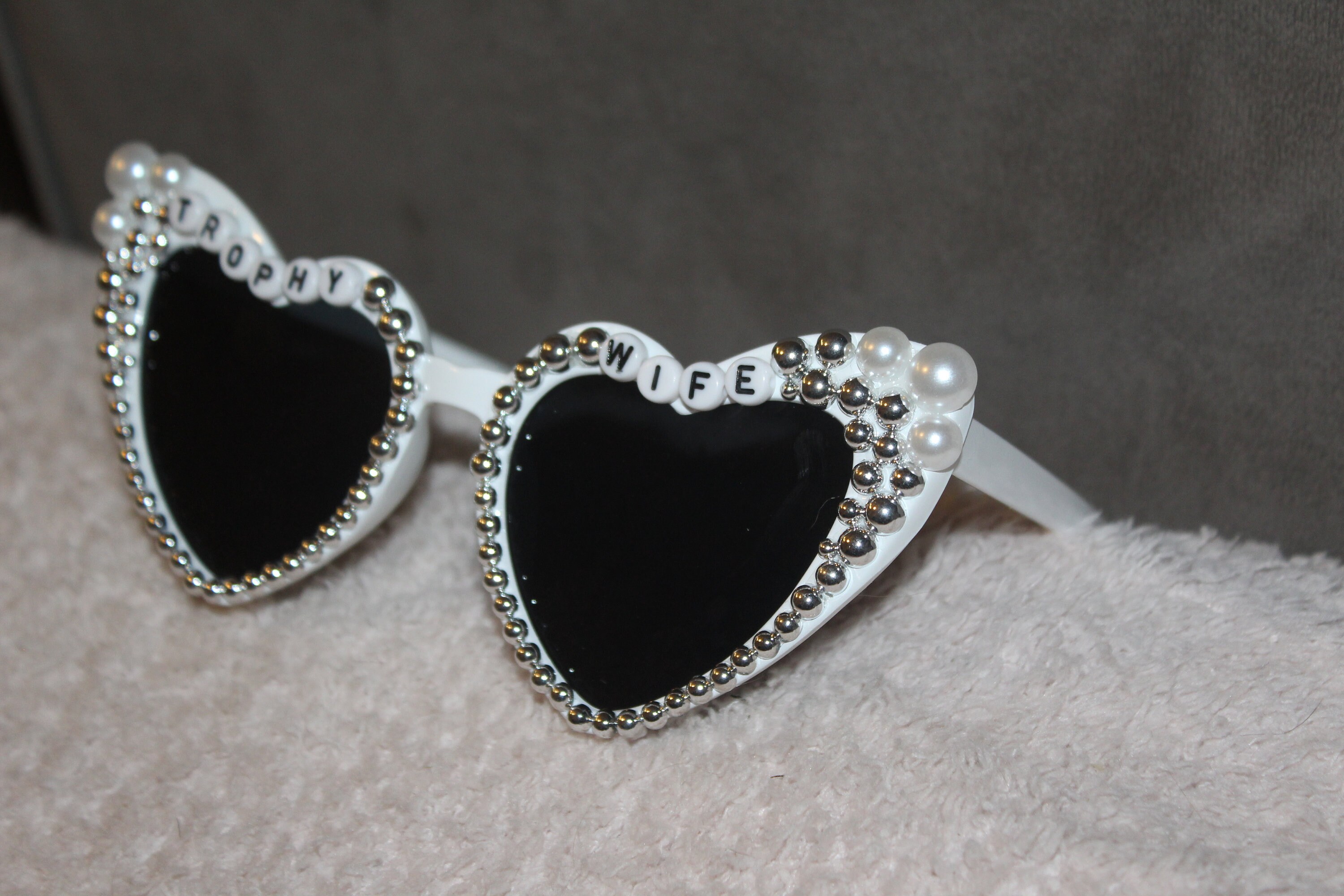 Custom Bedazzled Bride Heart Sunglasses - Etsy