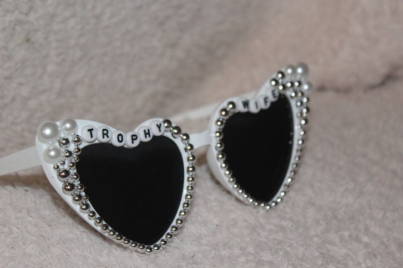 Custom Bedazzled Bride Heart Sunglasses - Etsy