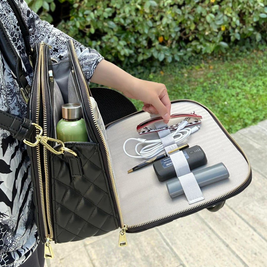 Chic Office Tote Clutter Free Universal Purse With Key Finder Vegan ...