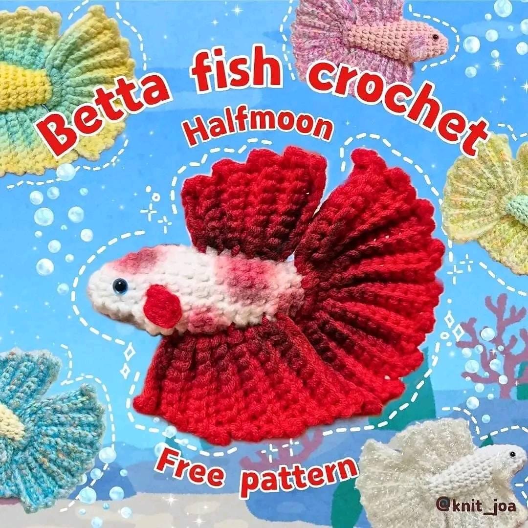 Betta Fish Crochet 7 Page - Etsy