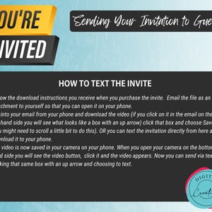 Animated Surprise Party Video Birthday Invitation, Simple DIY Editable ...